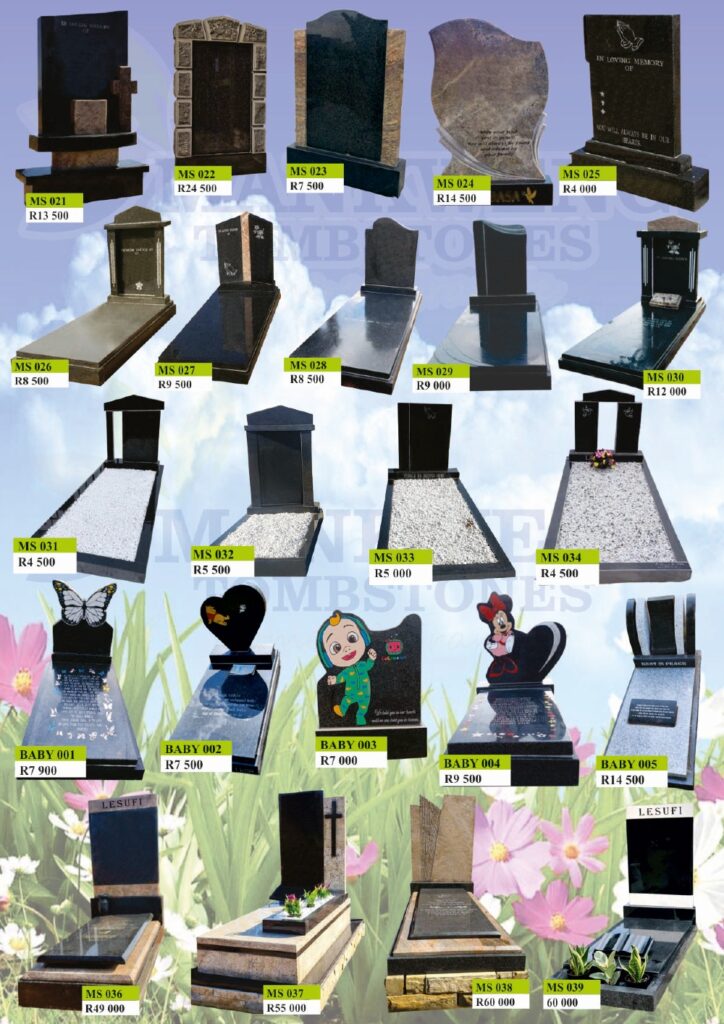 Tombstone Factory Catalogue | Mankweng Tombstones | 2026