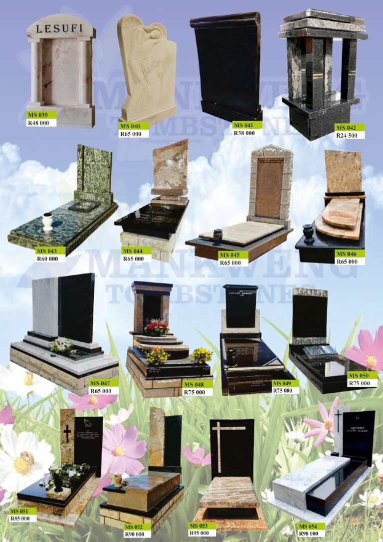 Tombstone Factory Catalogue | Mankweng Tombstones | 2025